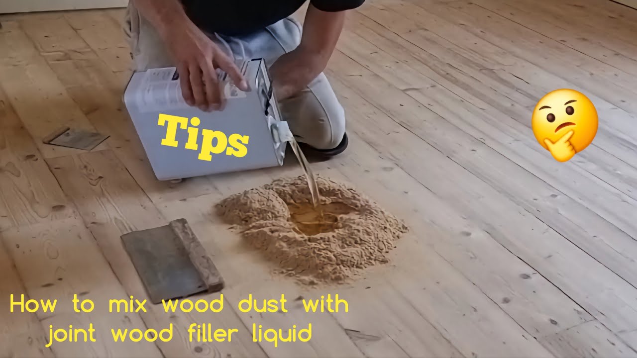 how to mix wood dust with joint filler ? - tips - YouTube