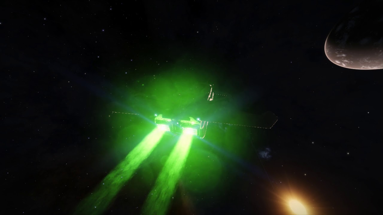 Elite Dangerous Beluga Liner decollage boost - YouTube