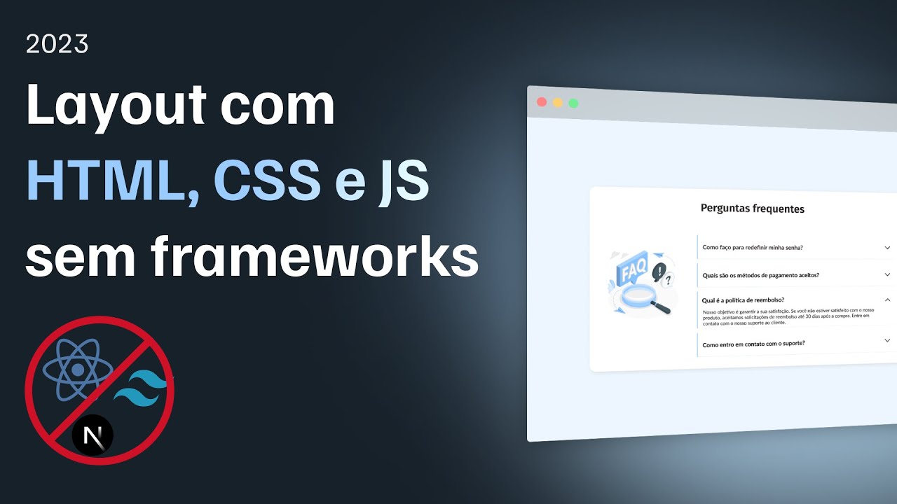 Do Figma ao código SEM frameworks: Página de FAQ | Tutorial HTML, CSS, JavaScript - YouTube