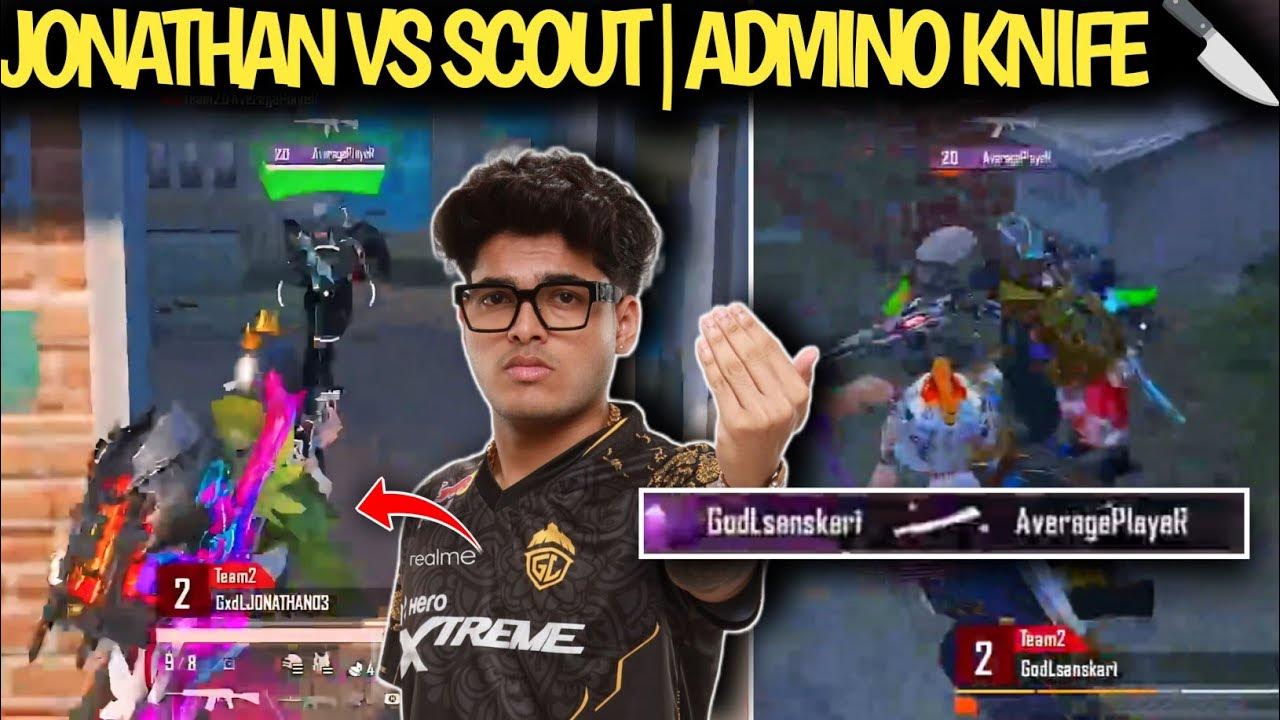 GodL Admino Zinda Knife Scout op 😱 Jonathan vs Scout 1v1 🤯 Godlike bgmi highlights 🔥 - YouTube