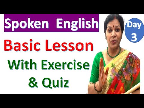 3. Spoken English - Basic Lesson With Exercise & Quiz - YouTube