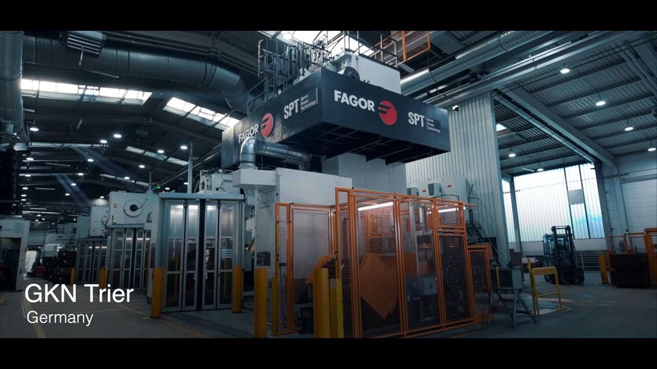 Full Servo Forging Press for GKN Automotive Trier in action - YouTube