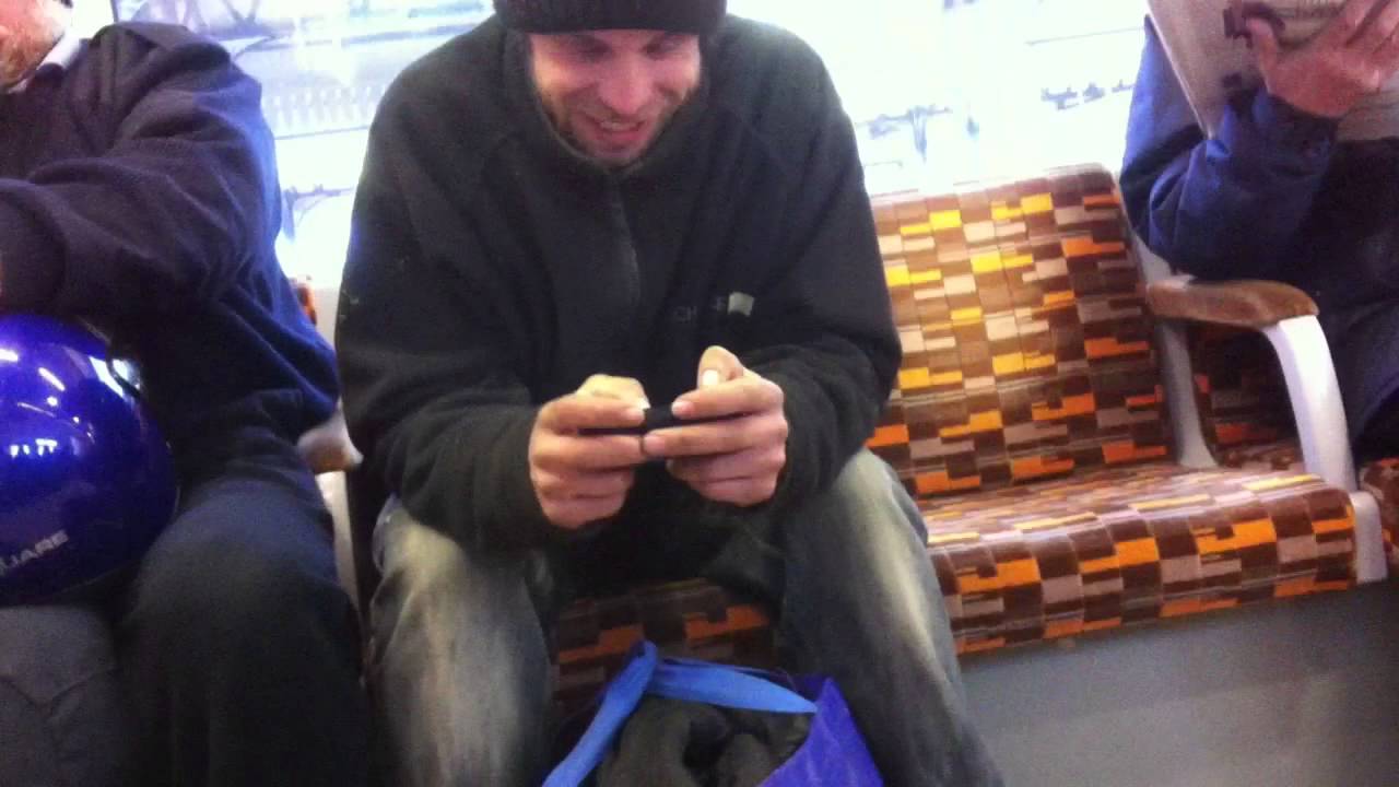 homeless with iphone - YouTube