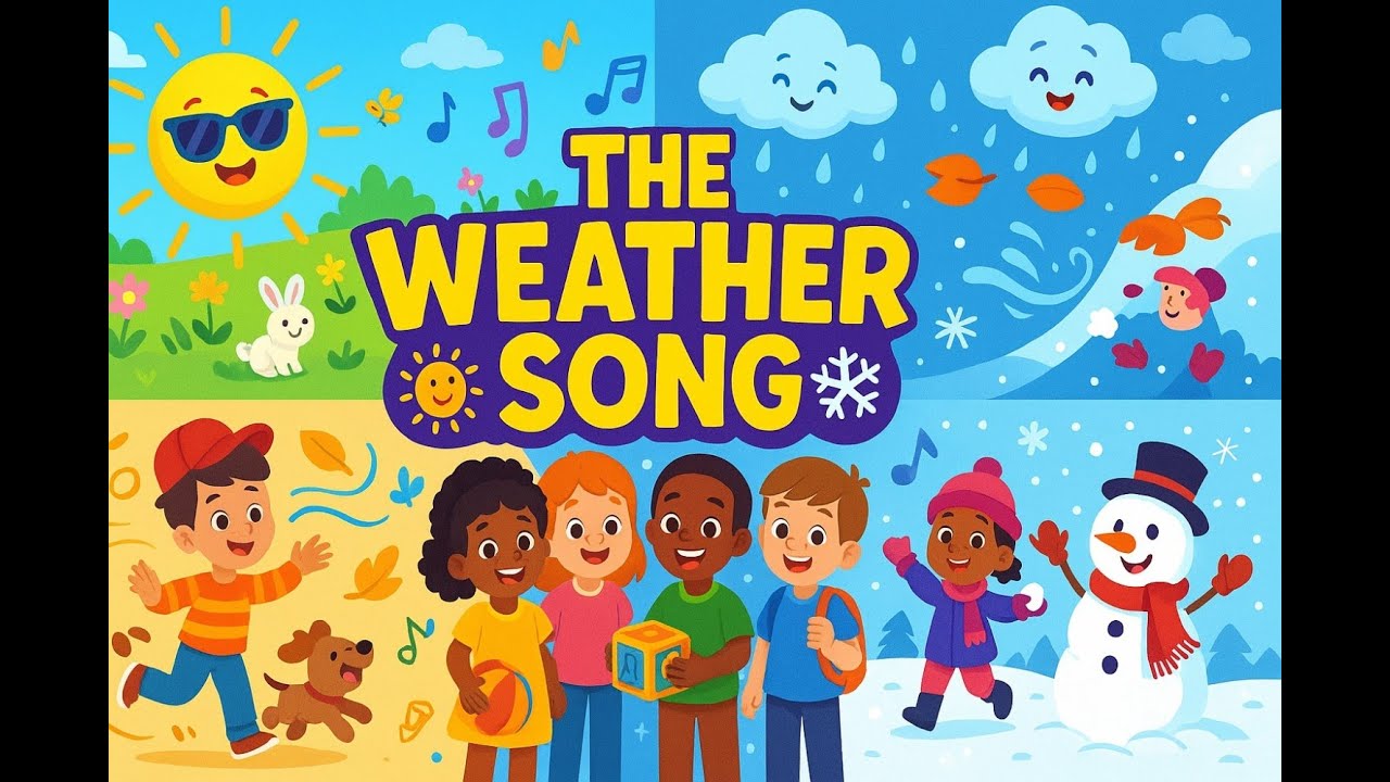 Sun, Rain, Wind and Snow | Weather Song for Kids | Fun Nursery Rhyme ...