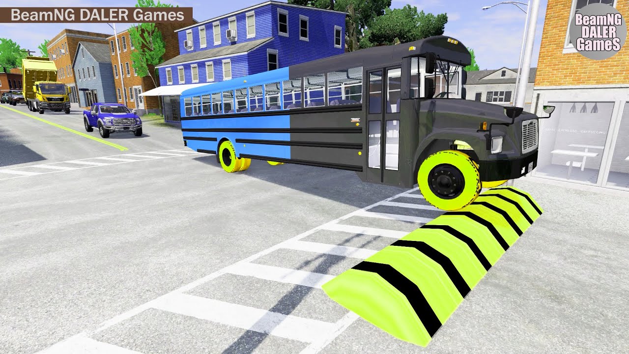 Cars vs Massive Magic Color Speed Bumps - BeamNG.Drive - Beamng DALER ...