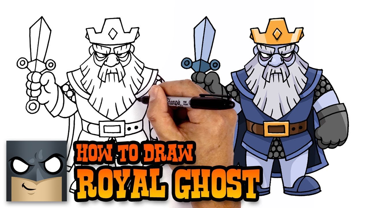 How To Draw Clash Royale Royal Ghost Youtube