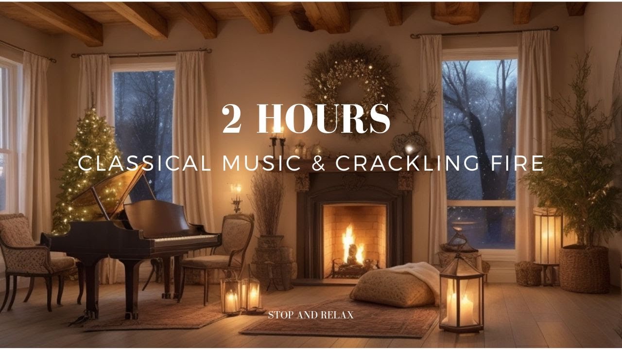 A Night by the Fire: Classical Music and Crackling Fireplace Sounds # ...