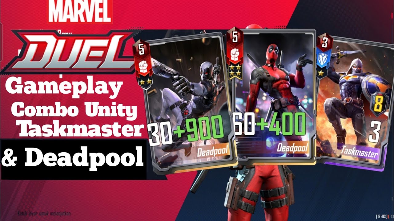 Marvel Duel | Build Combo Unity Deadpool with Taskmaster - YouTube