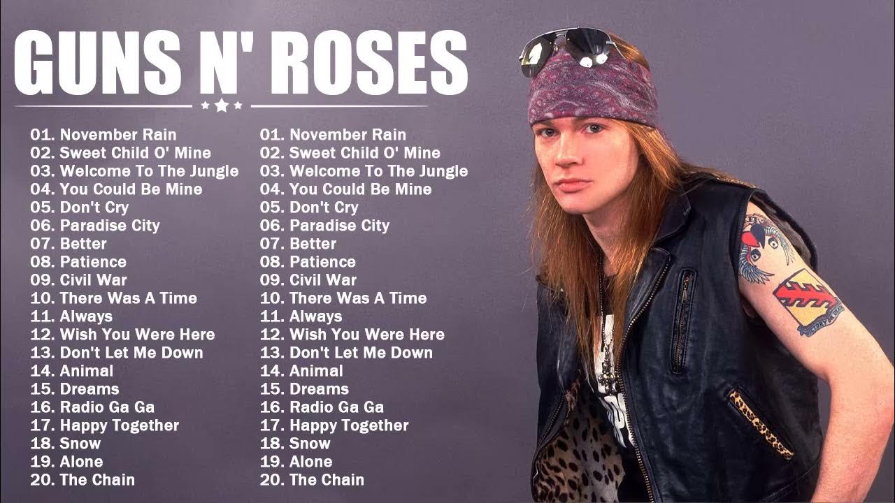 Guns N' Roses Full Album 2024 ~ Top 10 Best Songs ~ Guns N' Roses ...