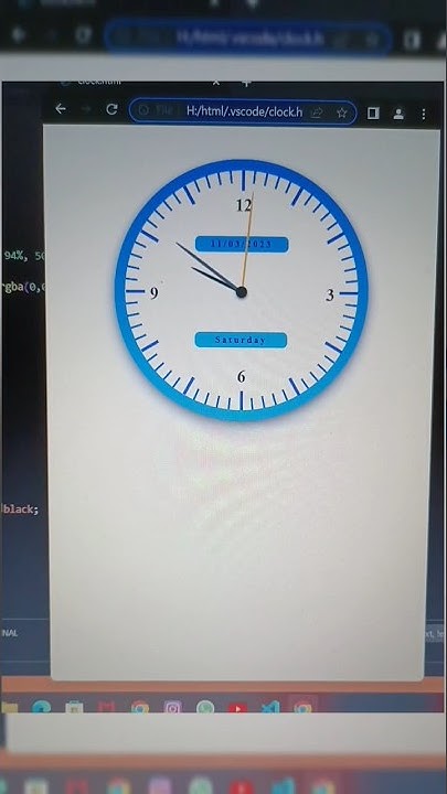 How To Make Analog Clock In Html And Css And Js Html Css Js Coding Youtube