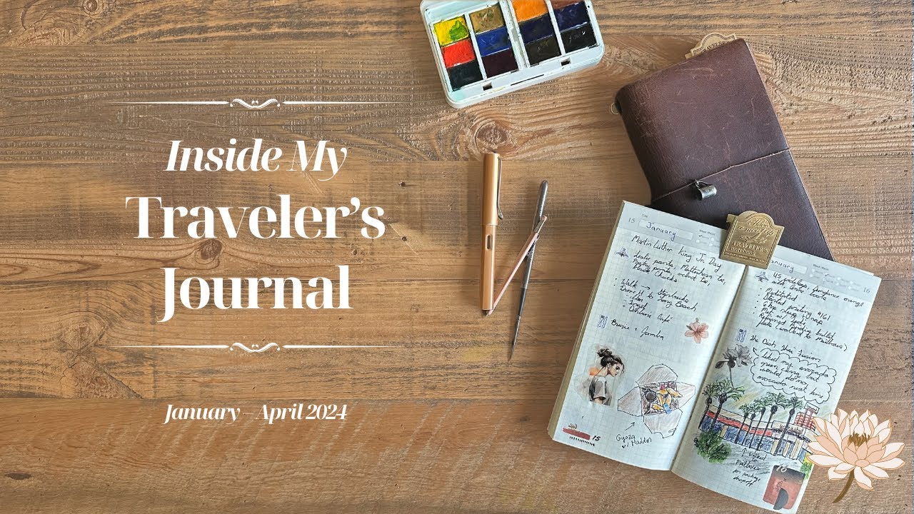 A Look Inside My Traveler's Notebook Daily Sketch Journal - YouTube