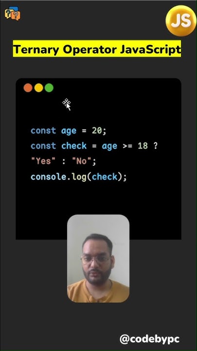 Ternary operator in JavaScript || JavaScript Interview Questions #shorts #javascript - YouTube