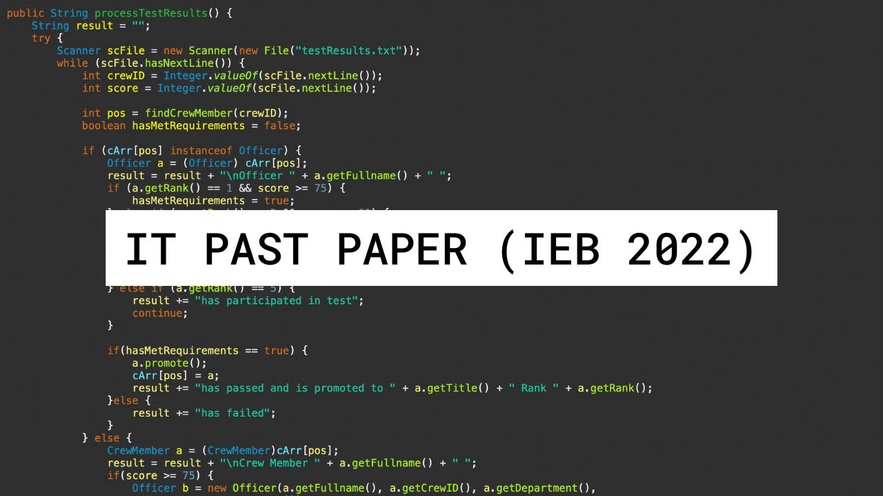 Information Technology Practical Exam Detailed Solution (IEB 2022) - YouTube