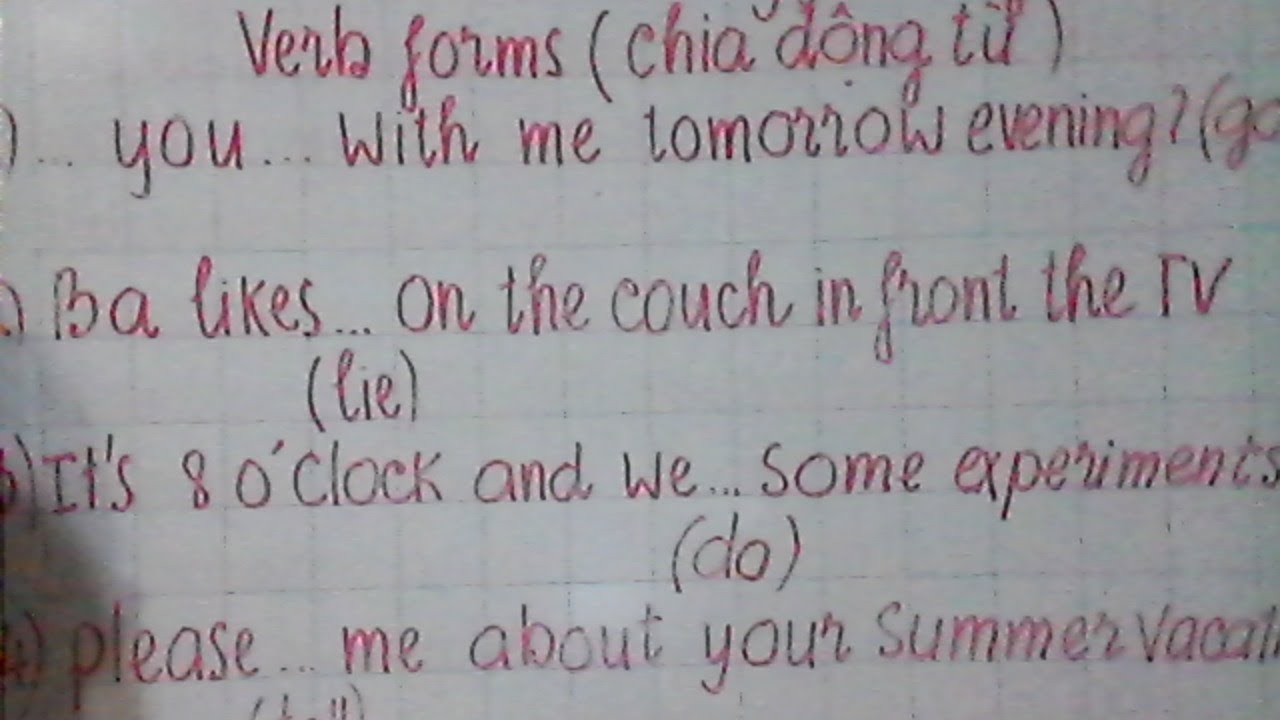 chia dong tu ( verb forms)4/3/22 - YouTube