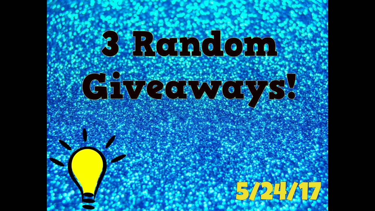 3 Random Giveaways - YouTube