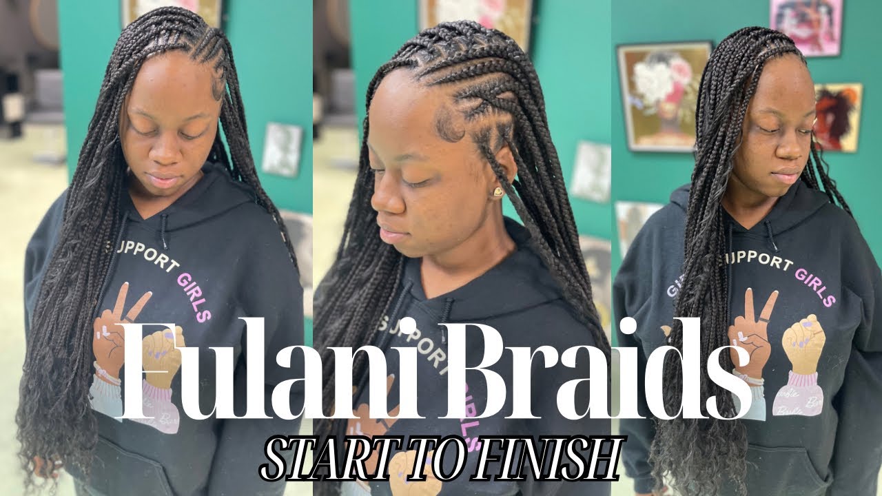 Flip Over Fulani Braids ft. Freetress deep twist hair | BOHO braids ...