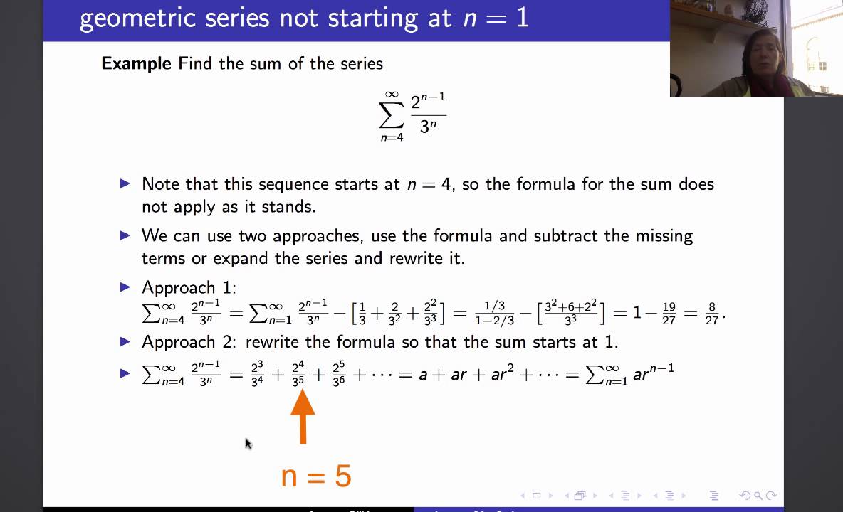 Calculus II, Lecture 21, V4 Geometric Series Ex3 - YouTube