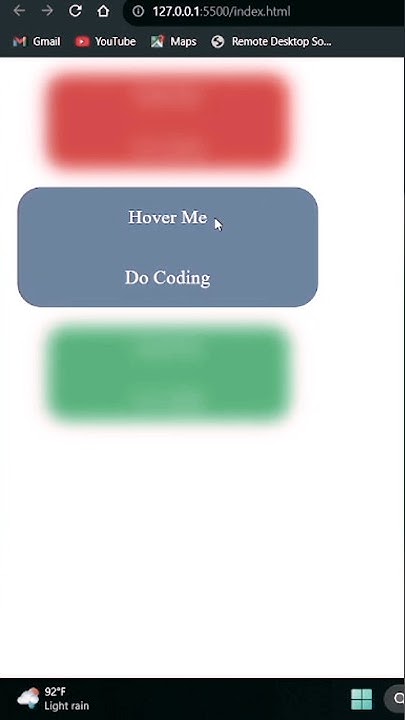 Card Blur Hover Using Html And Css Html Css Frontend Developer Web Codingshorts