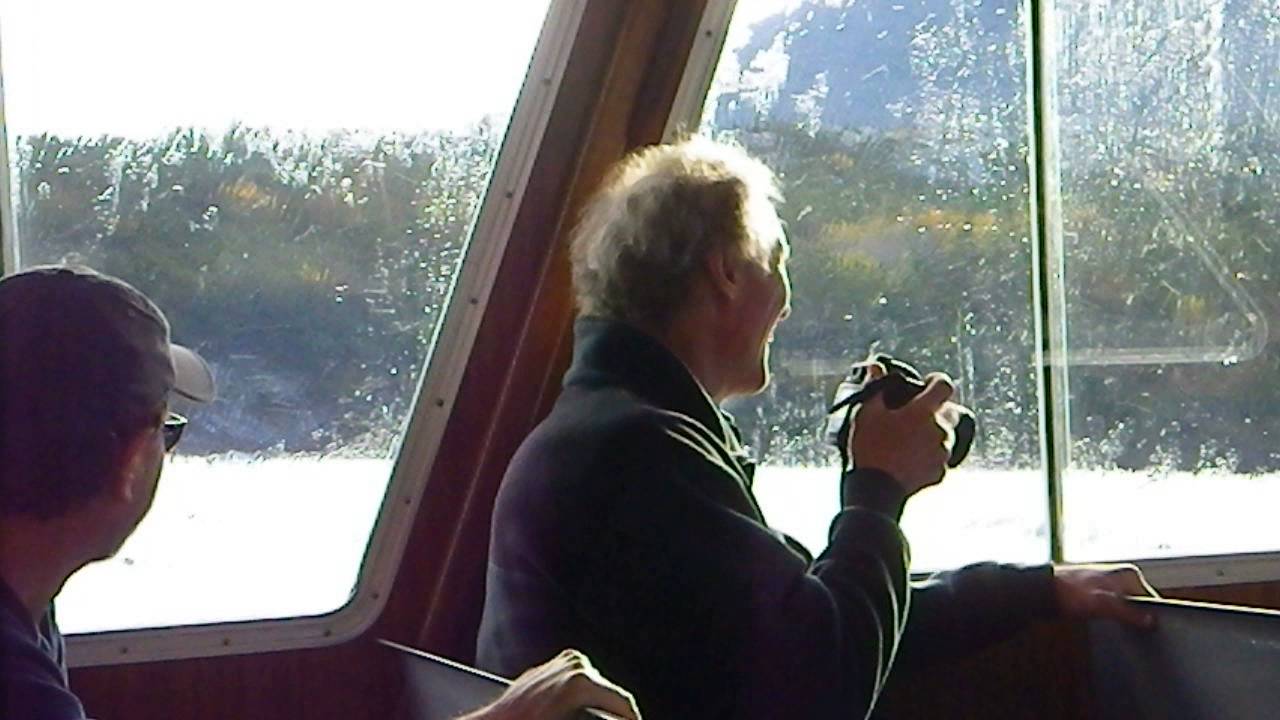 Wild boat ride - Crossing Waterton Lake in 90km wind - YouTube