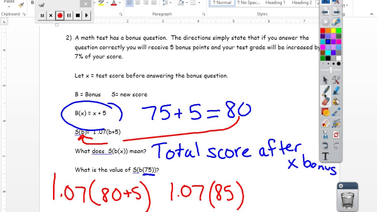Composition Of Functions Word Problems YouTube Composition Of Functions Word Problems YouTube