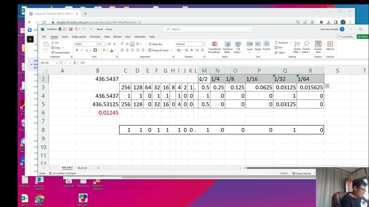 Converting Decimal Fractions to Binary - YouTube