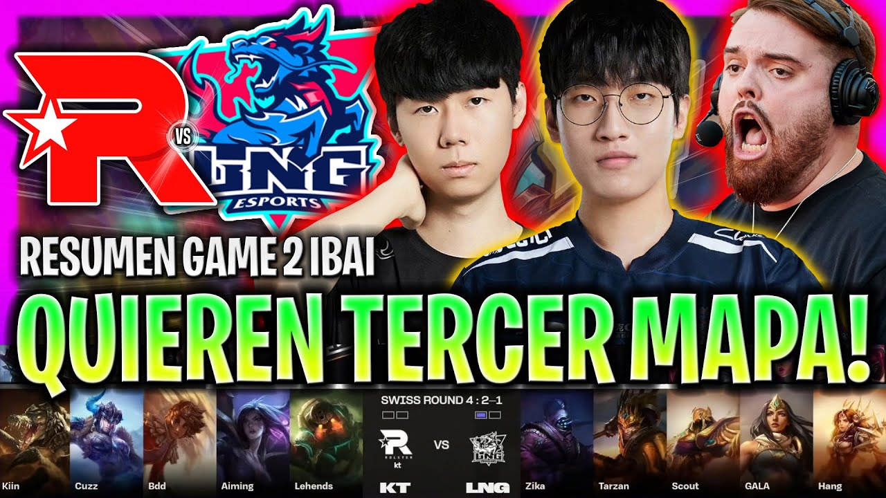 IBAI CASTEA A KT QUERIENDO SEGUIR! | KT vs LNG Game 2 RESUMEN WORLDS SWISS STAGE 2023 LVP ...