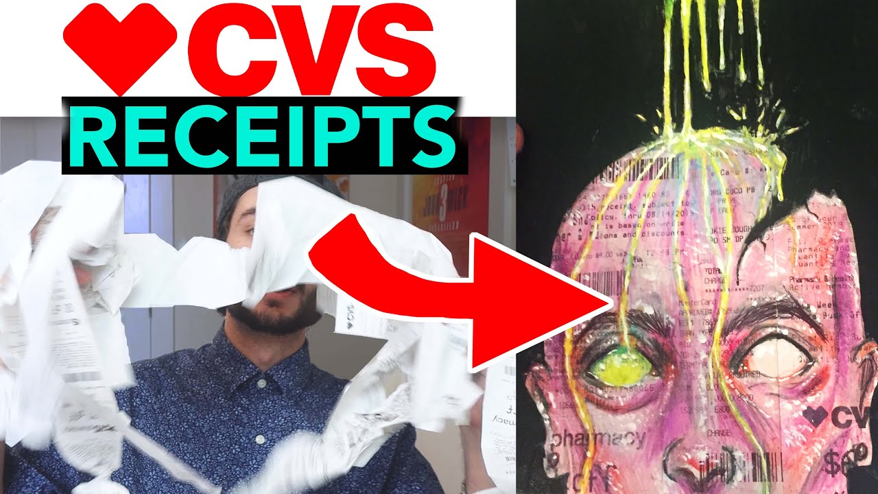 CREATING EPIC DRAWING ON CVS RECEIPTS - Quarantine Art Challenge - YouTube