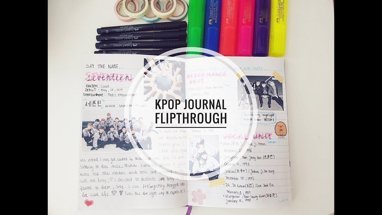 Kpop Journal Flip Through | & what to write in your Kpop Journal ...