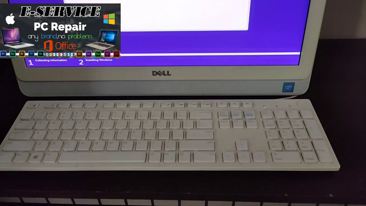 CARA INSTAL ULANG DELL INSPIRON 20-3052 WINDOWS 10 64BIT - YouTube