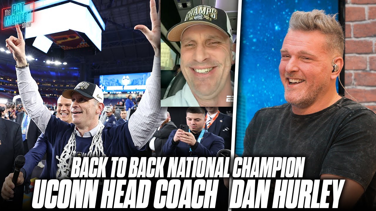 UConn's Dan Hurley Joins Pat McAfee After 2nd Straight National Championship, DOMINATE Run - YouTube