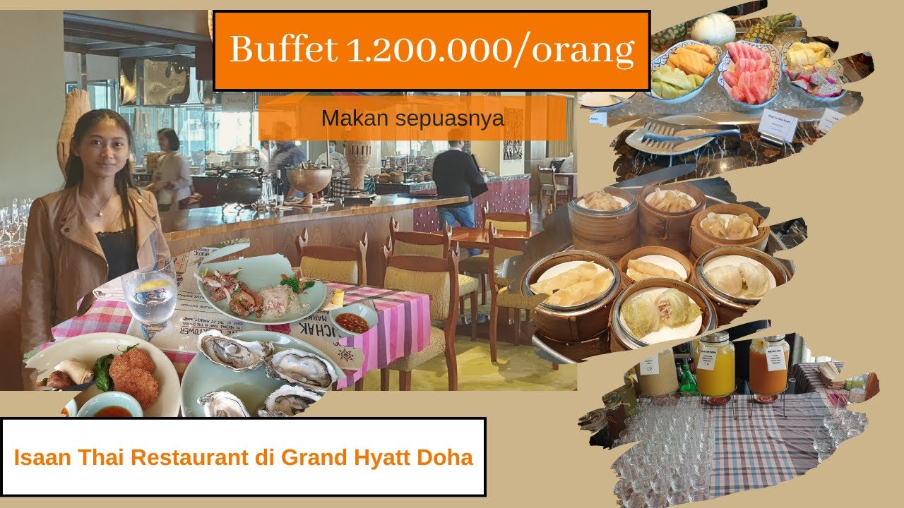 Buffet in Isaan Thai Restaurant Doha - YouTube