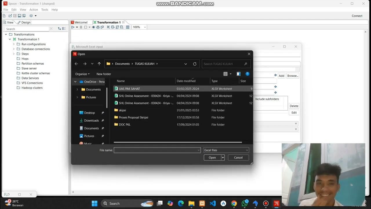 tutorial memindahkan data excel ke database menggunakan aplikasi Pentaho - YouTube