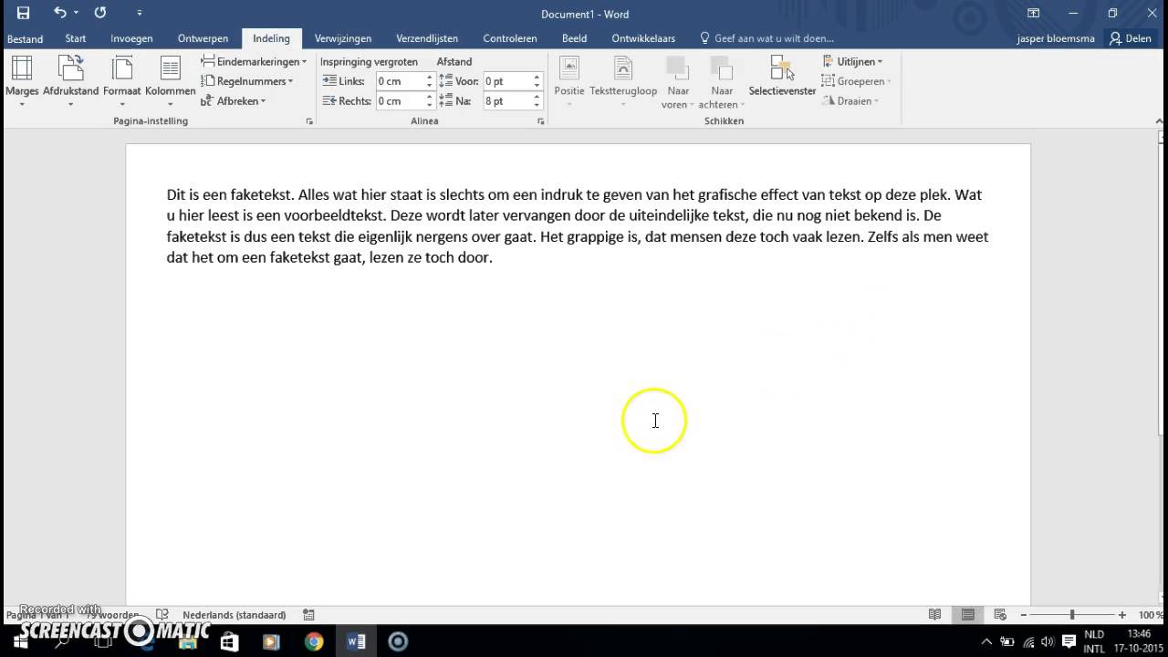 Indeling document in Word 2016 - YouTube