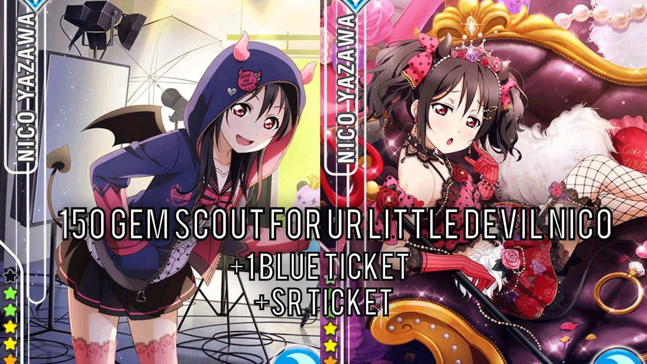 JP LLSIF; Nico is Love Nico is Life; 3 10+1 scouts, 1 blue ticket, 1 SR ...