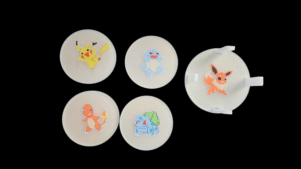 Lets Make A Set Of Pokemon Costers And Coster Holder! - YouTube
