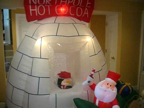 Airblown Inflatable Penguin Hot Coco Stand - YouTube