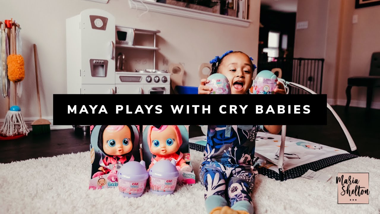 Maya plays with her new Cry Babies Magic Tears - YouTube