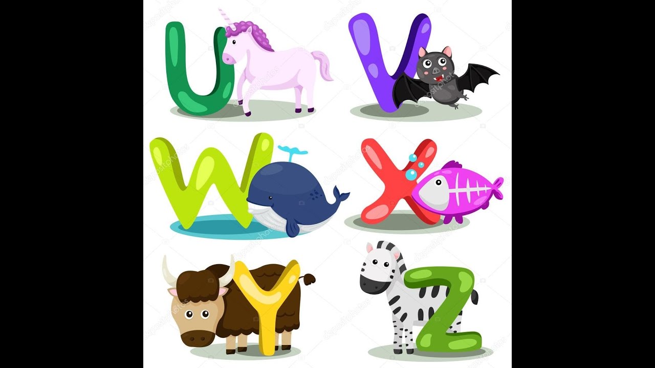 The last letters of the English alphabet (U,V,W,X,Y,Z ...