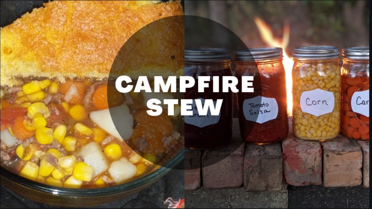 Cooking Stew Over A Fire | Cast Iron Campfire Cooking - YouTube