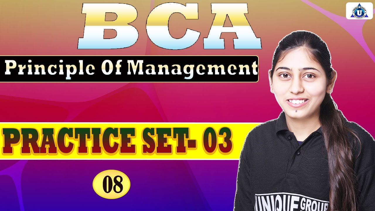 BCA |Principle Of management | Practice Set- 03 || Day-08 | #bca | by ...