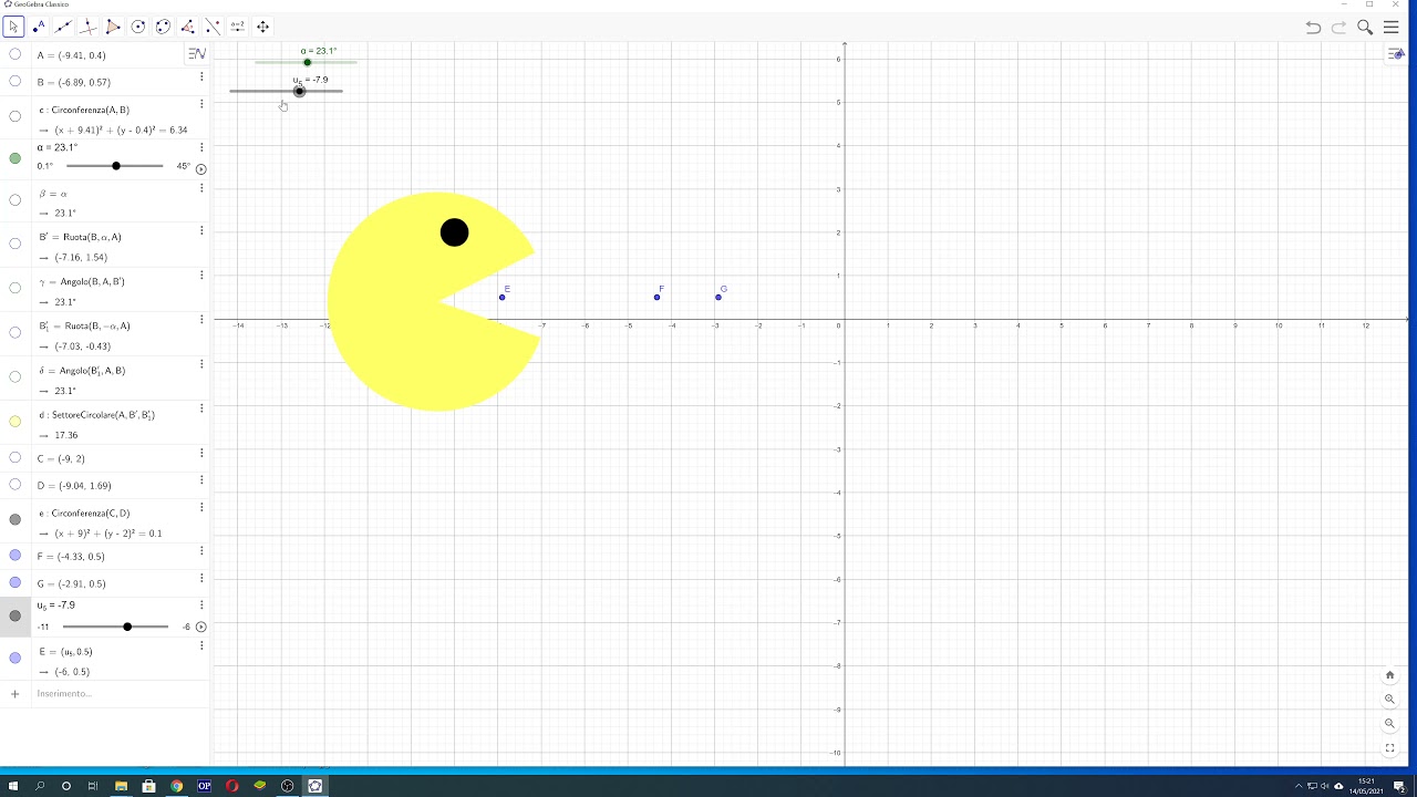 Pac man con Geogebra - YouTube