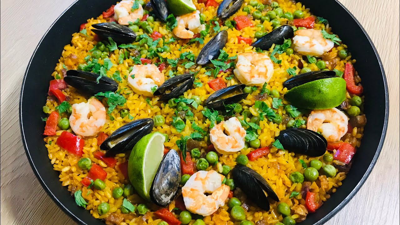 Paella Seafoods | Without Squid Recipe - YouTube