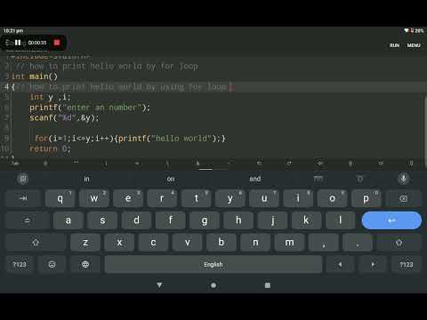 how to use for loop for printing any text on screen in c language | # ...