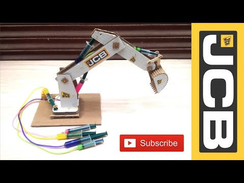 How to Make Hydraulic  JCB From Cardboard