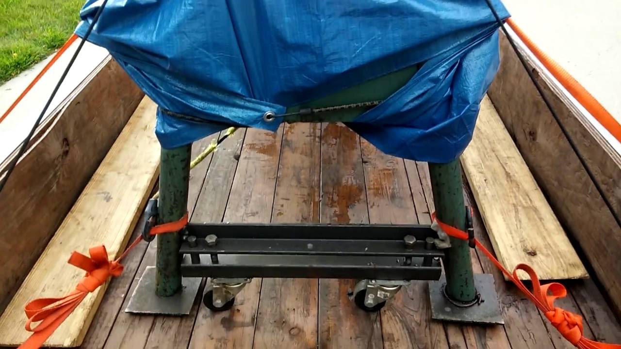 retractable casters for heavy shop equipment - YouTube