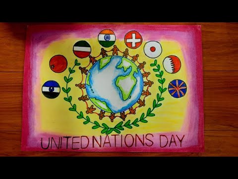 United Nations Day Drawing / United Nations day easy drawing/ Uno day ...