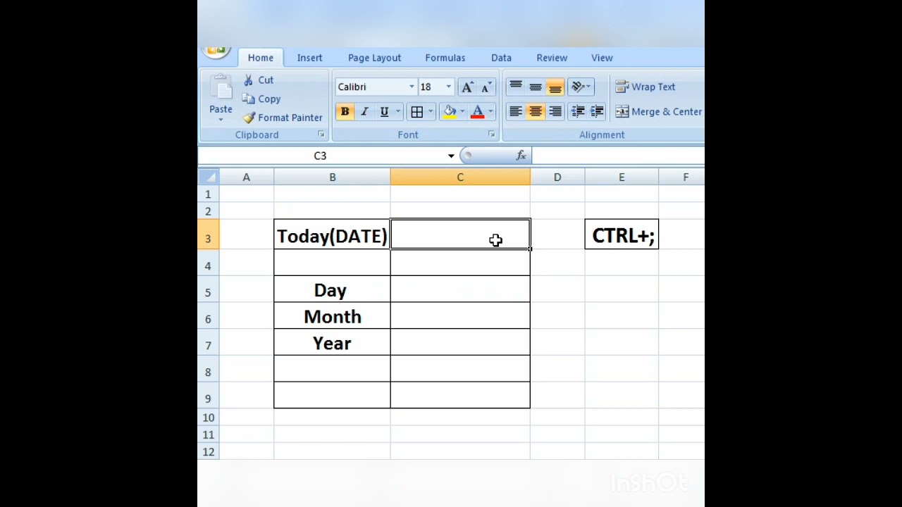 Excel Me Aaj Ka Date Kaise Nikale YouTube