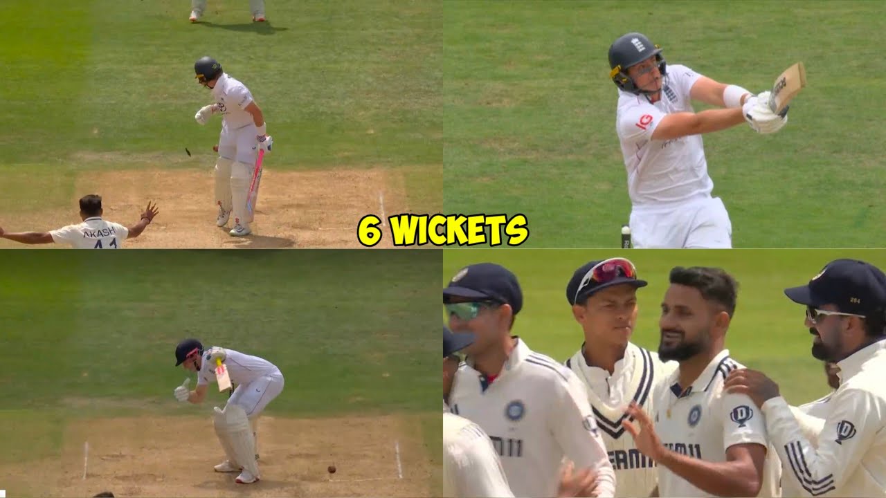 Akash Deep Bowling Today Match Vs Eng | Akash Deep Take 6 Wickets ...