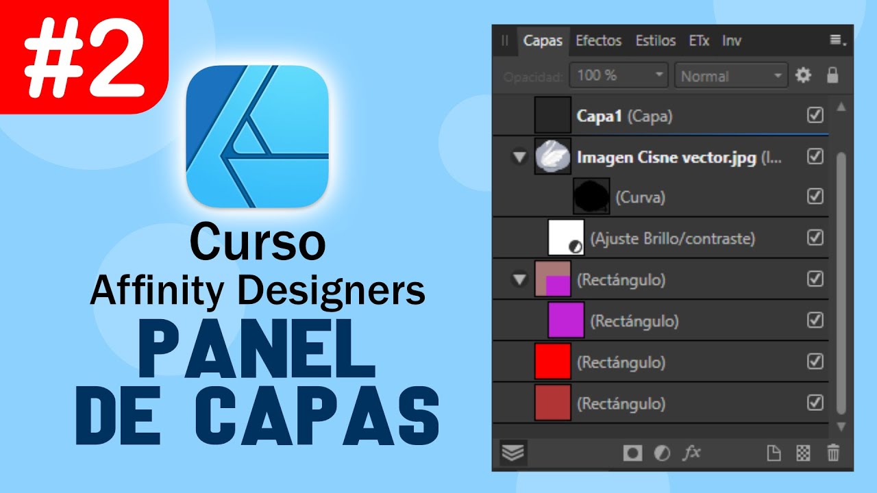 CURSO AFFINITY DESIGNER: #2 Como funciona el PANEL DE CAPAS - YouTube