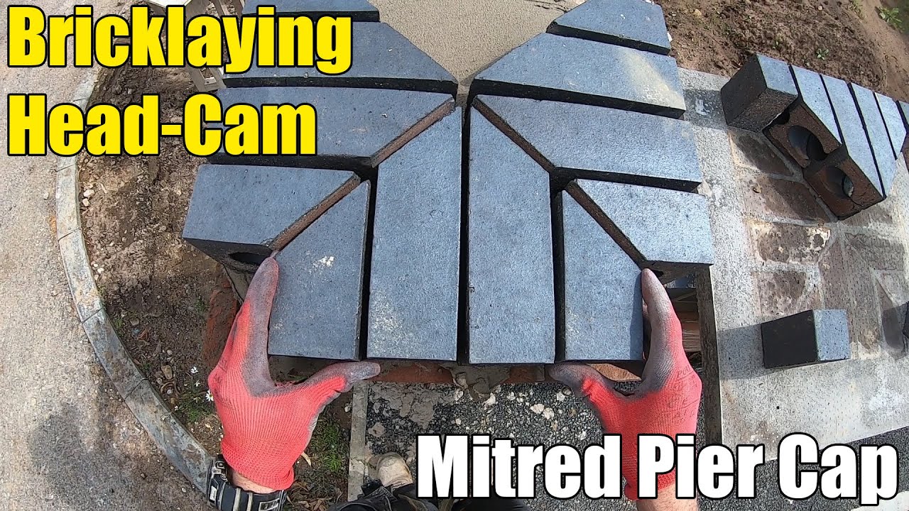 Bricklaying - POV/Head Camera Mitred Pier Cap #bricklaying #building # ...